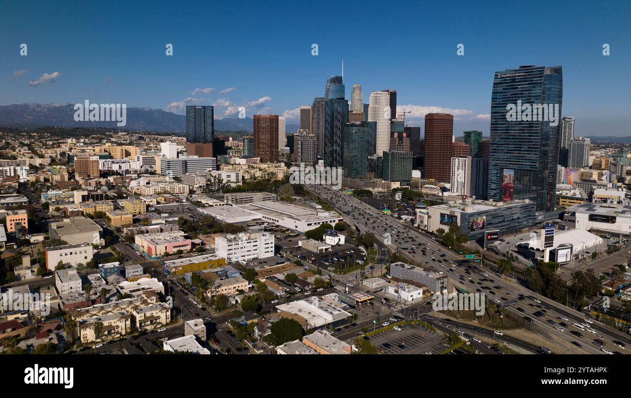 MARCH 25, 2023 LOS ANGELES, CALIFORNIA - USA - aerial view of Harbor ...