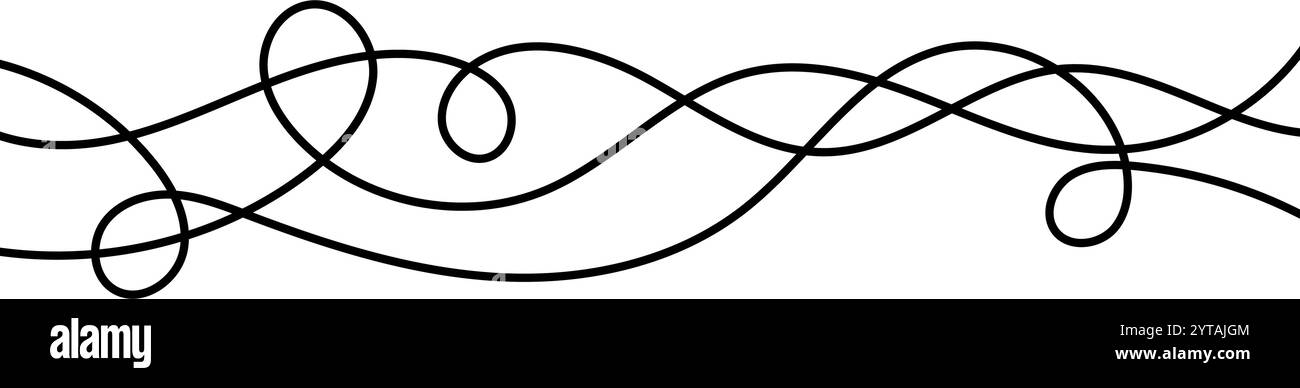 Thin squiggle lines. Wavy wiggle stripe pattern decoration. Curvy ...