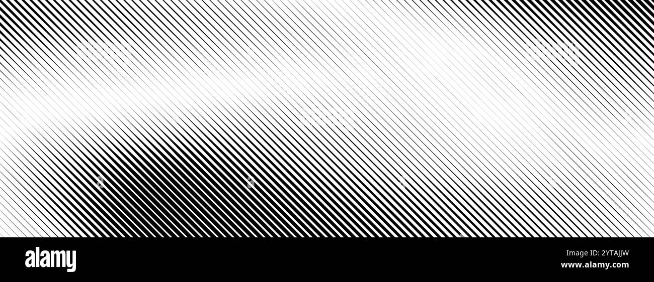 Fading line halftone gradient texture. Black diagonal stripe gradation ...