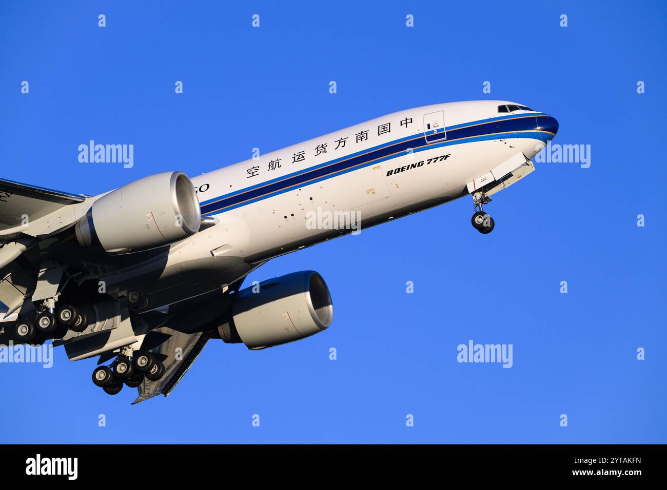 Everett, WA, USA - December 4, 2024; Boeing 777F cargo freighter ...