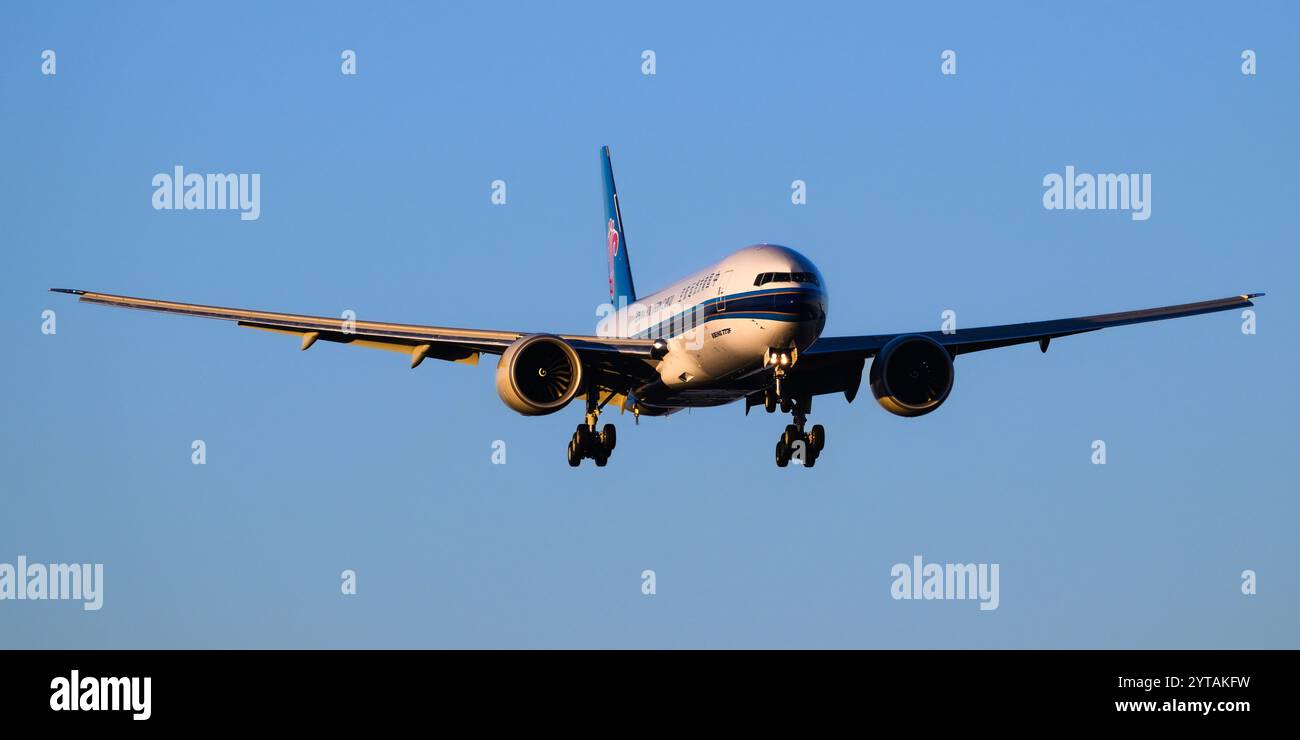 Everett, WA, USA - December 4, 2024; Boeing 777F cargo freighter ...
