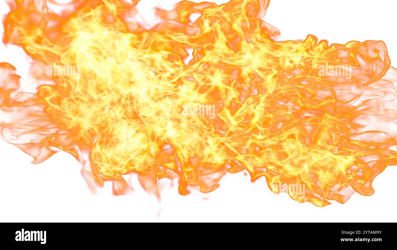 3d illustration. Flame flare on white background Stock Photo - Alamy