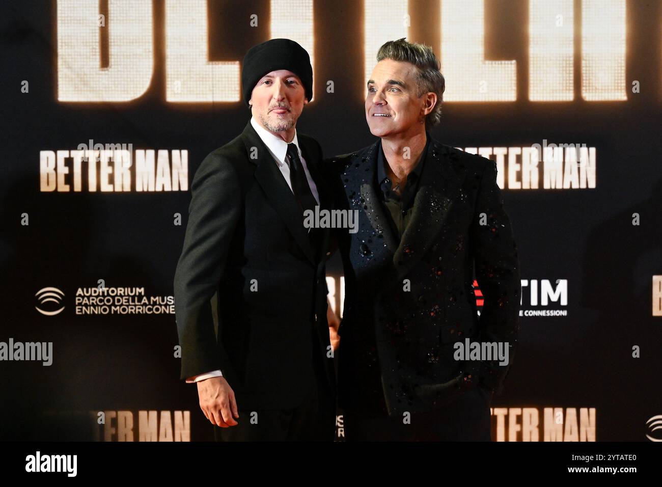 Rome, Italy. 06th Dec, 2024. Michael Gracey and Robbie Williams attend ...