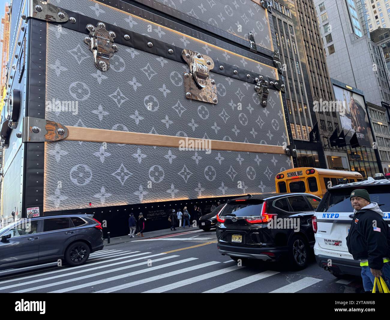 New York, New York, USA. 6th Dec, 2024. A detail view of the 15 story ...