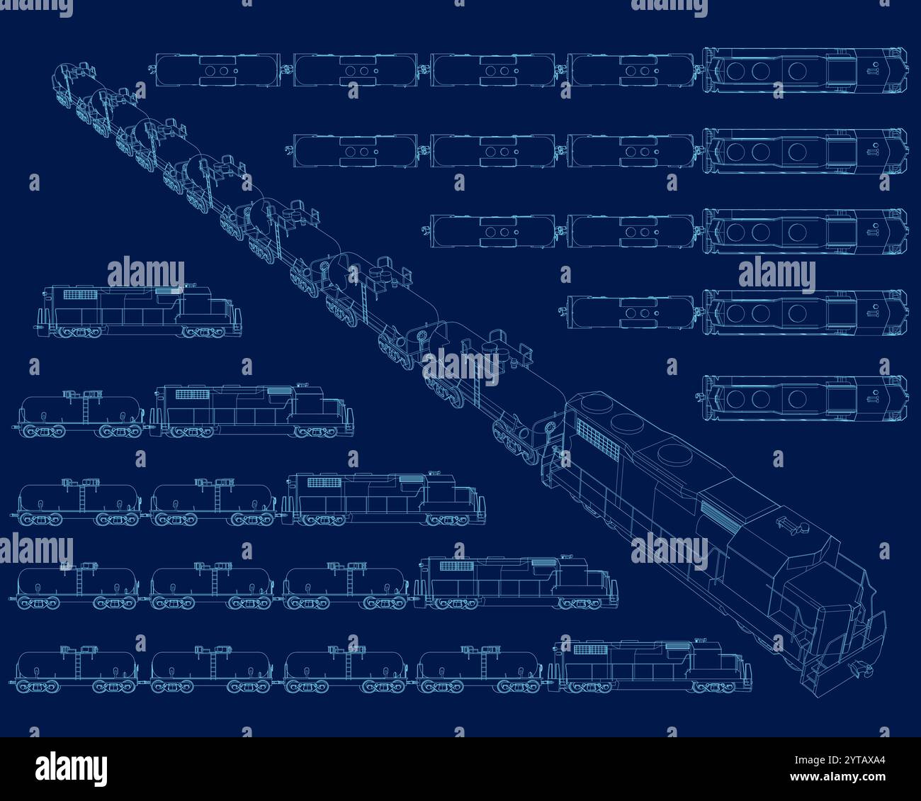 Steam train side view Stock Vector Images - Alamy