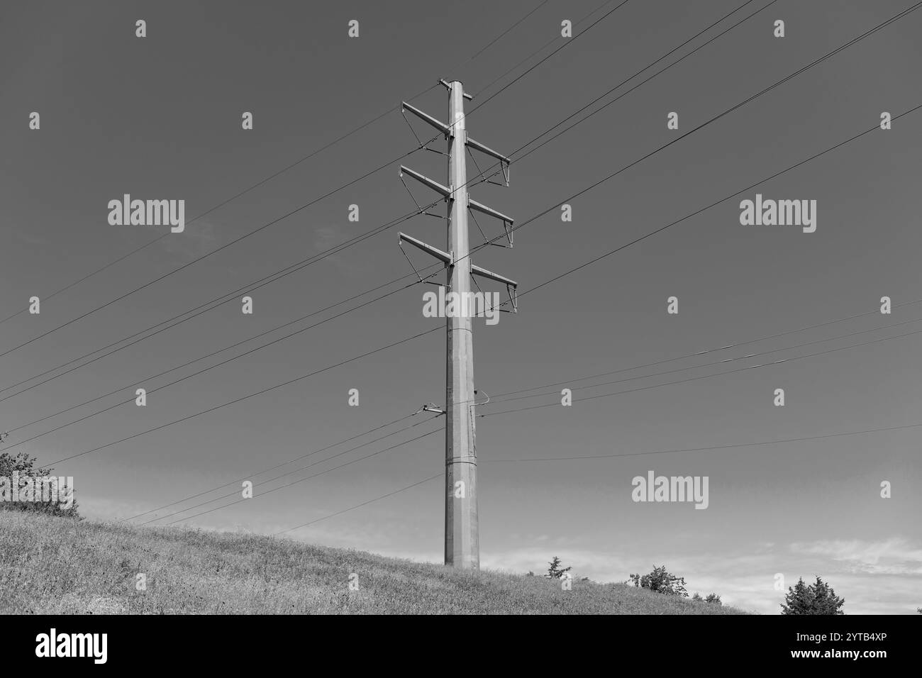 powering pylon utility. electricity power lines. pylon producing energy ...