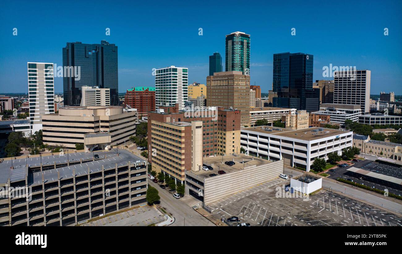 JULY 16, 2023, aerial view of Fort Worth Texas Skyline Stock Photo - Alamy