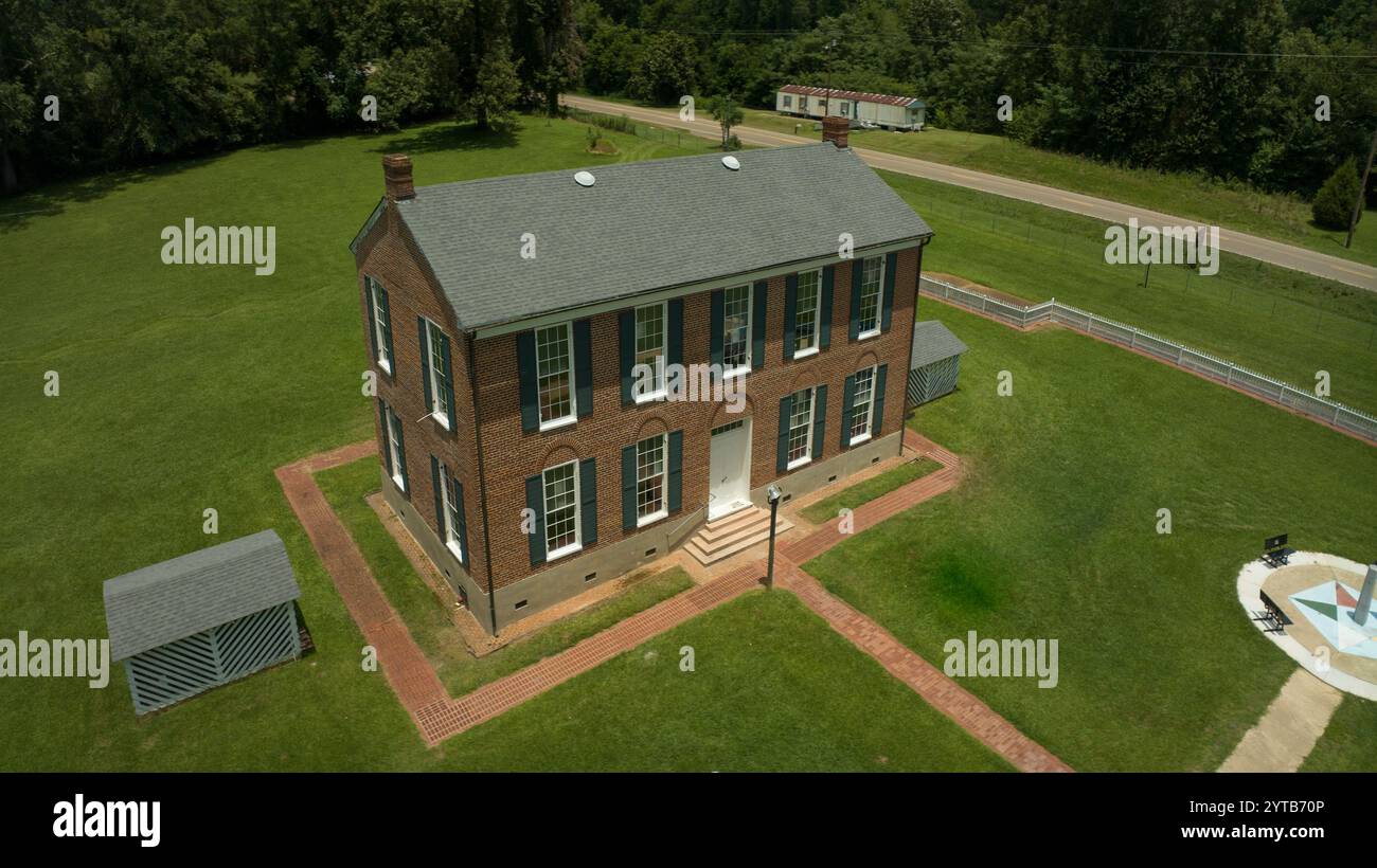 JULY 8, 2023 - GOODMAN, MS., USA - Little Red Brick Schoolhouse in ...