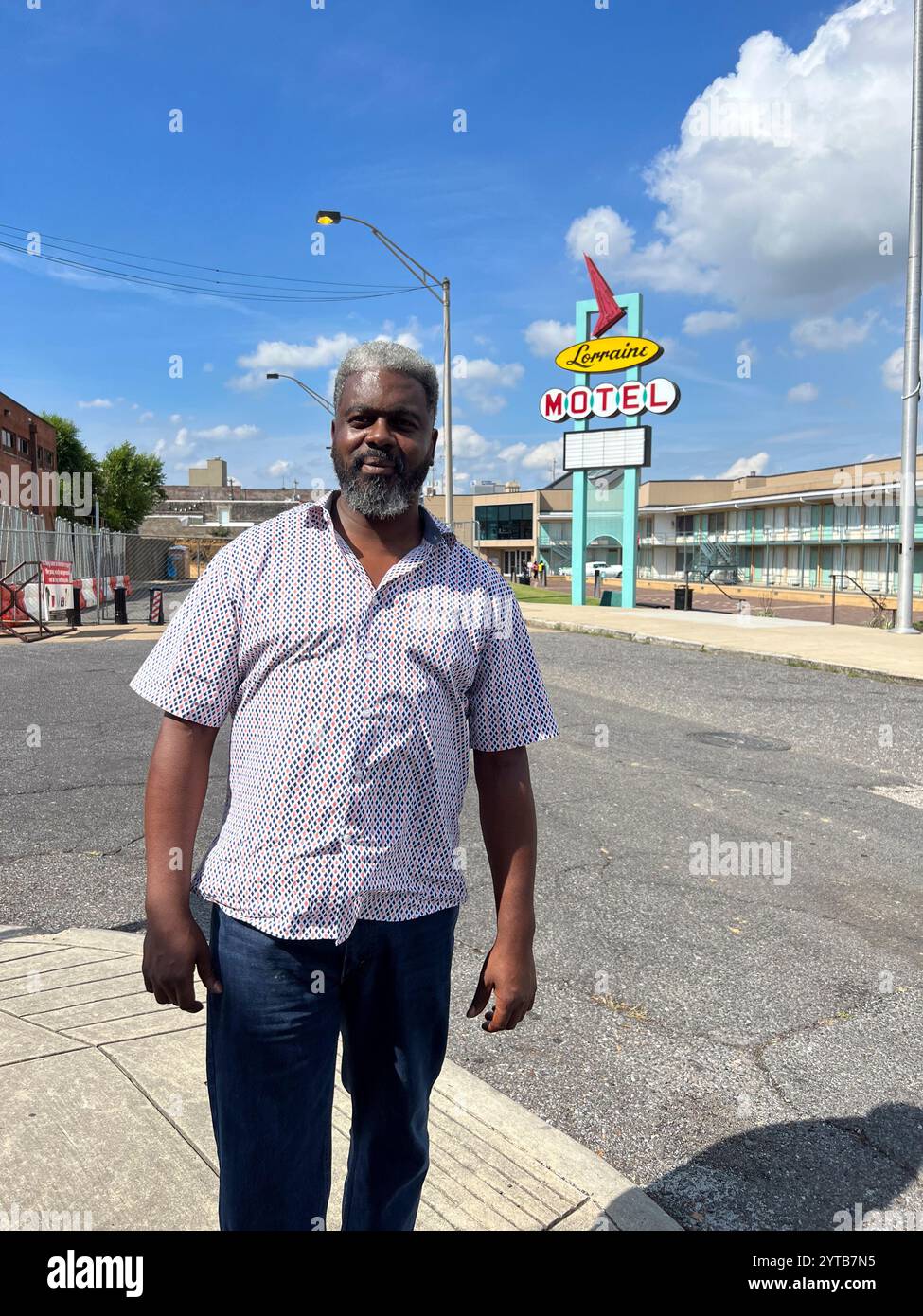 JULY 7, 2023 - MEMPHIS, TN. USA - black African American male stands in ...
