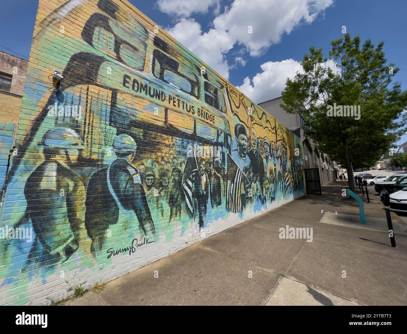 JULY 11, 2023 - MONTGOMERY ALABAMA, USA - mural for Edmund Pettus Civil ...