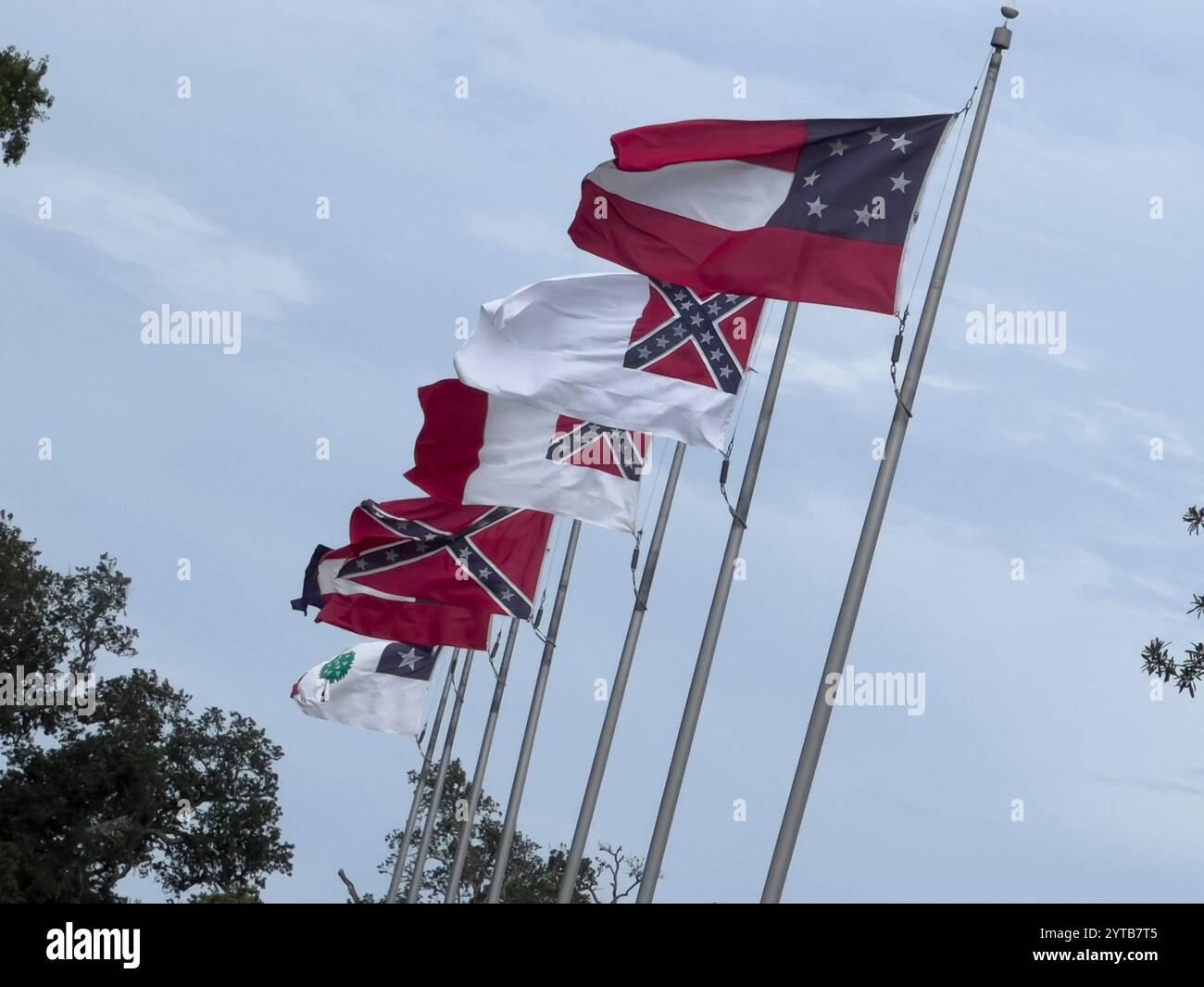 JULY 13, 2023 - BILOXI, MISSISSIPPI - USA - Jefferson Davis Confederate ...