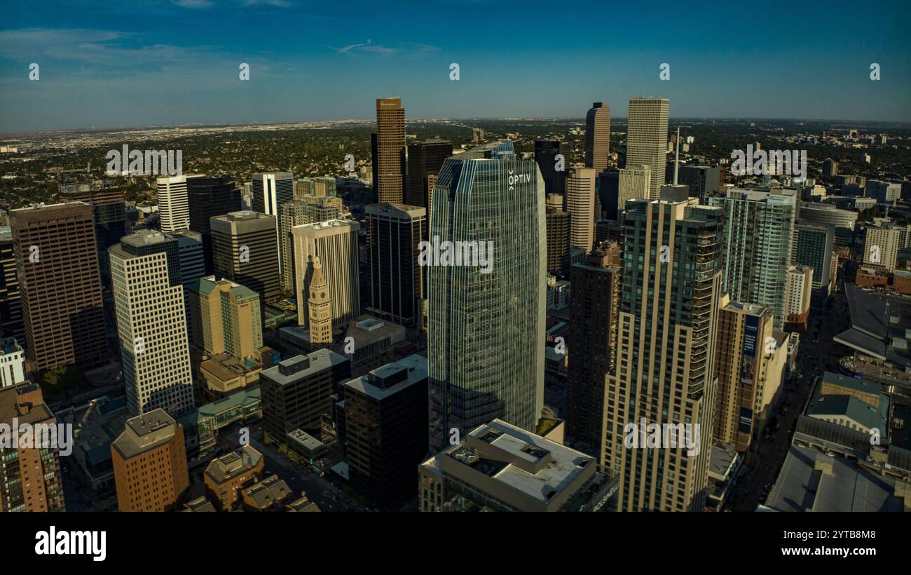 Aerial view downtown denver drone hi-res stock photography and images ...