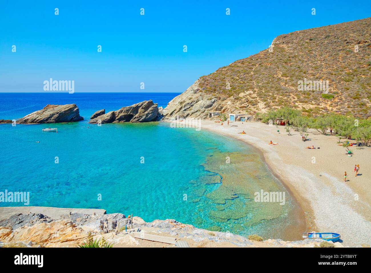 Agios Nikolaos beach, Agali, Folegandros Island, Cyclades Islands ...