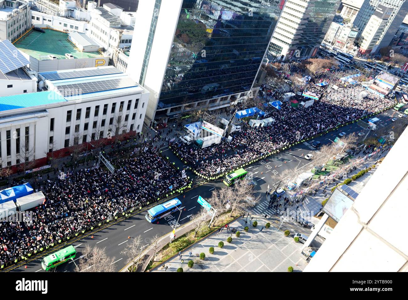 People gather during a rally held by conservative groups, supporting ...