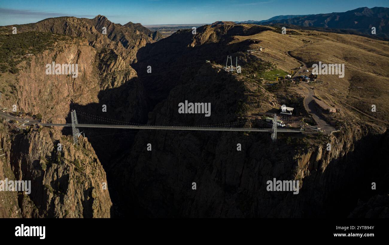 OCTOBER 15, 2023, CANON ROYAL BRIDGE, COLORADO, USA - suspension bridge ...
