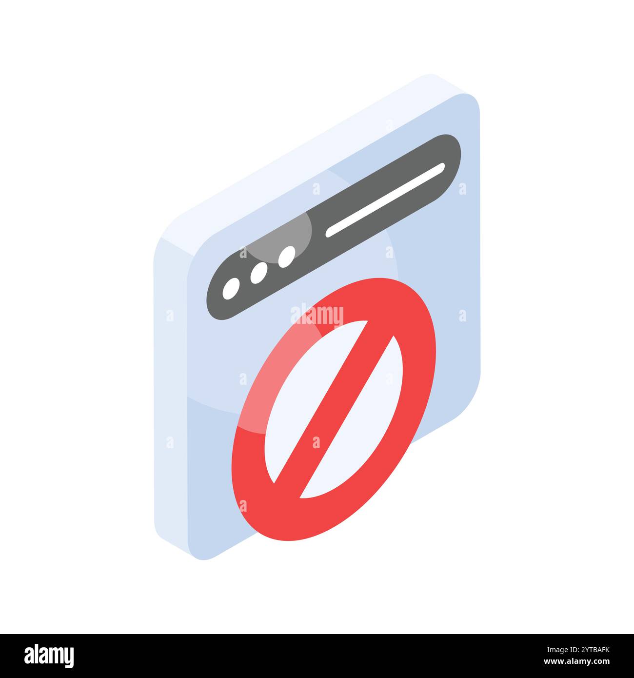 Get this amazing isometric icon of blocked website isolated on white ...