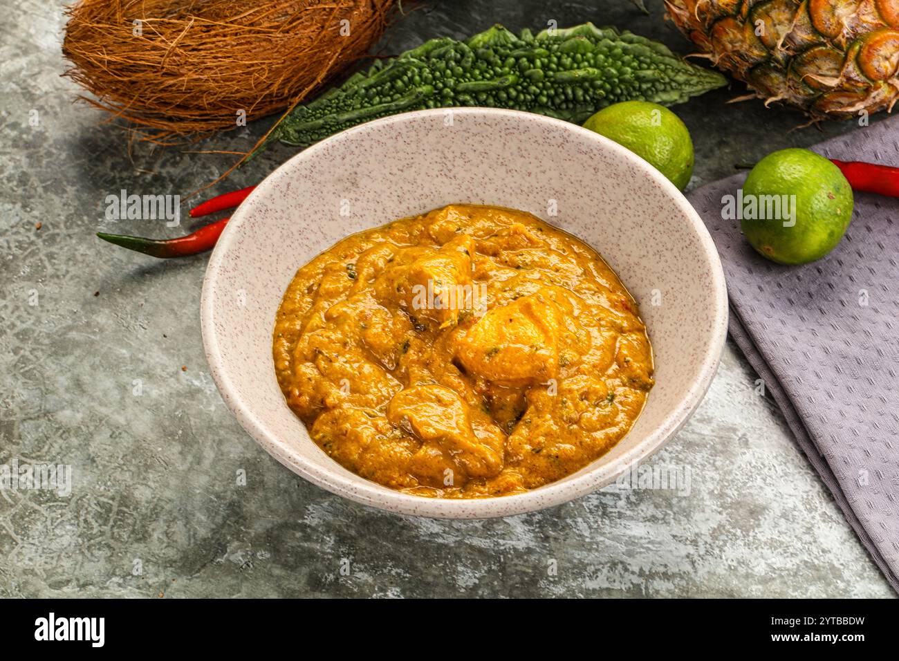 Indian cuisne - Chicken massala with sauce and spices Stock Photo - Alamy