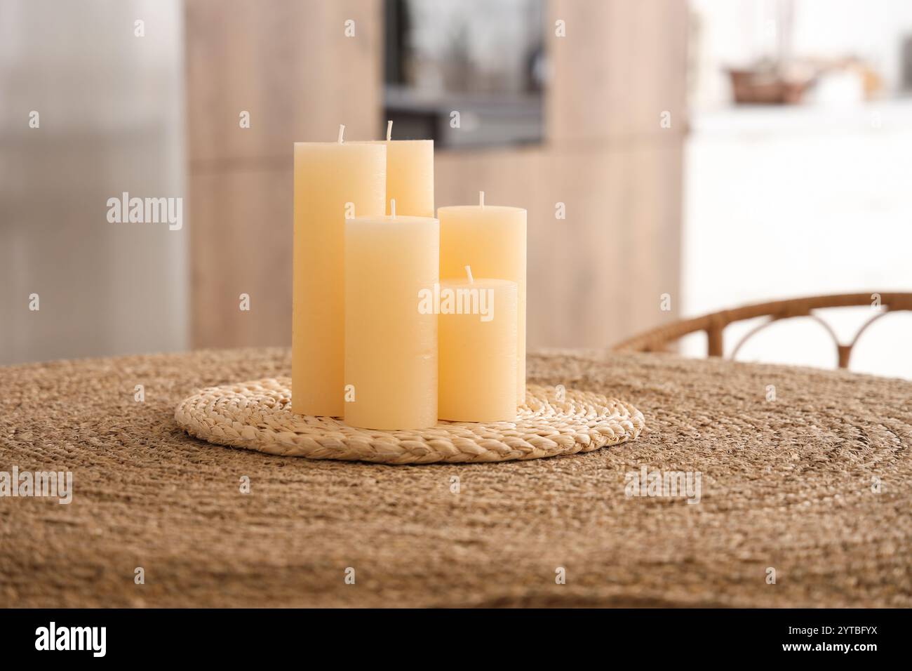 Modern kitchen romantic candles hi-res stock photography and images - Alamy