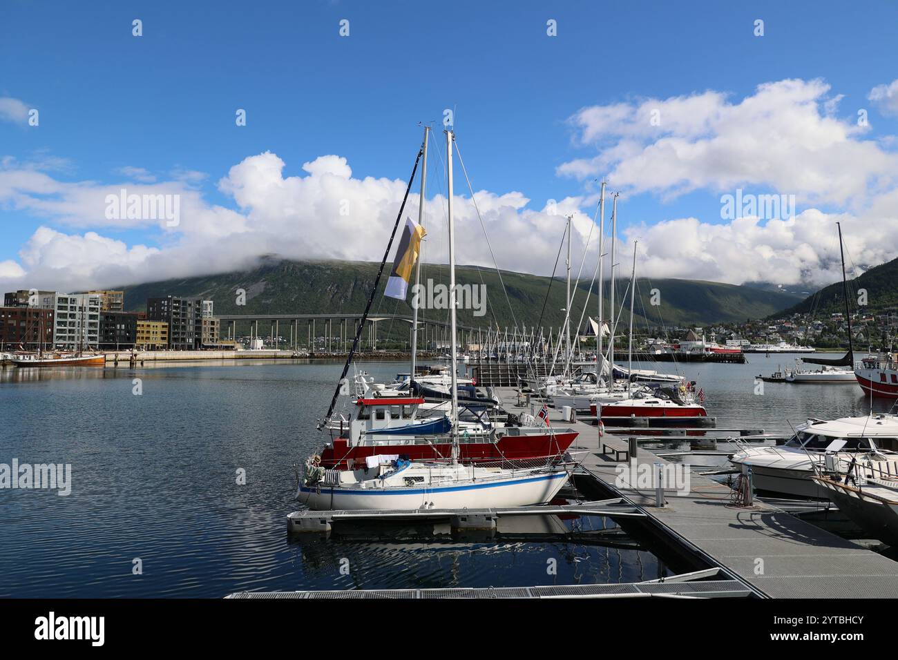 Port of the Norwegian city of Tromso Stock Photo - Alamy