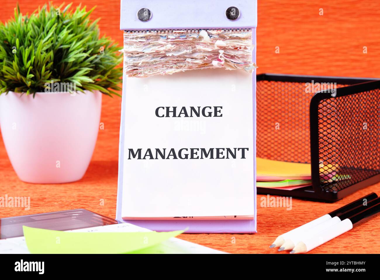 Business change management concept. Copy space. CHANGE MANAGEMENT words ...