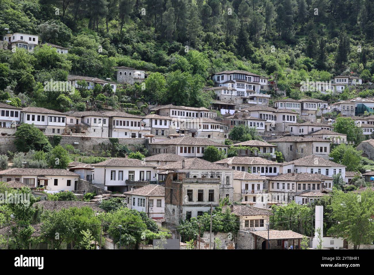 Berat- the City of a Thousand Windows-View of the old town of Gorica ...
