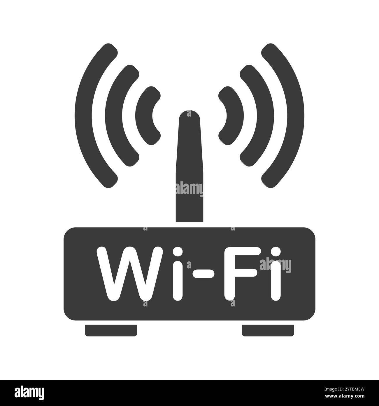 Wifi router icon symbol shape. Wlan modem sign logo silhouette. adsl, dsl, network, internet ...
