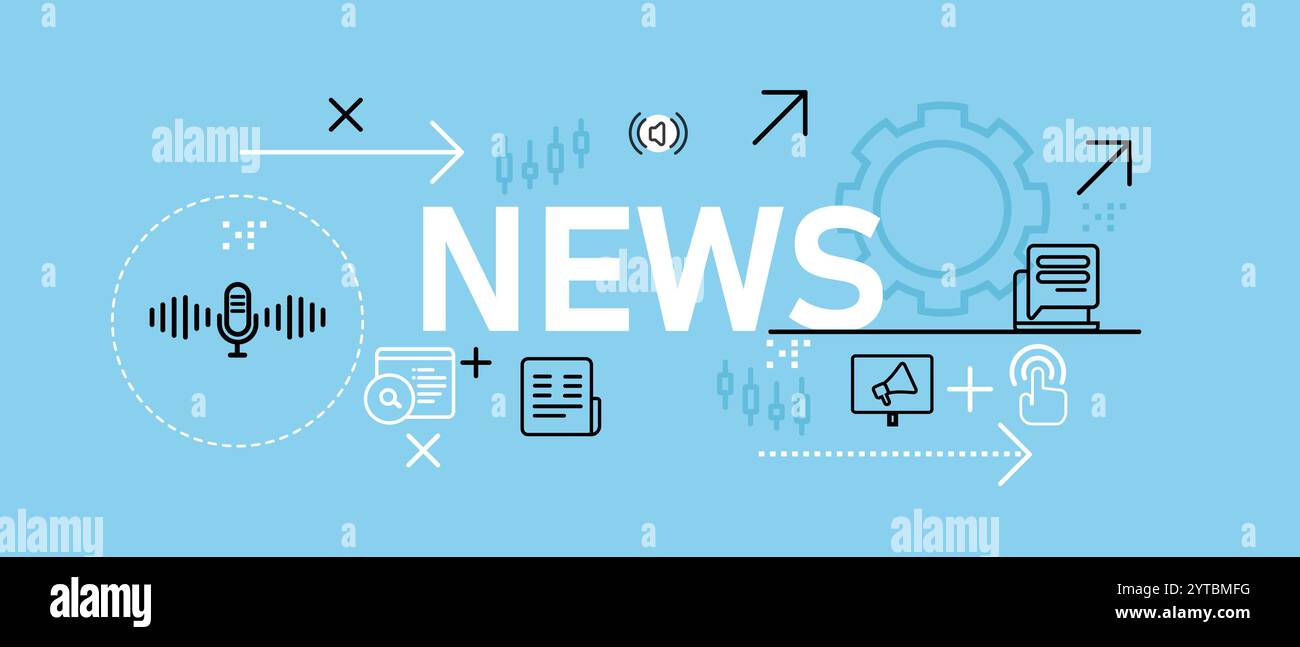 News update web header information journalism newspaper reportage ...