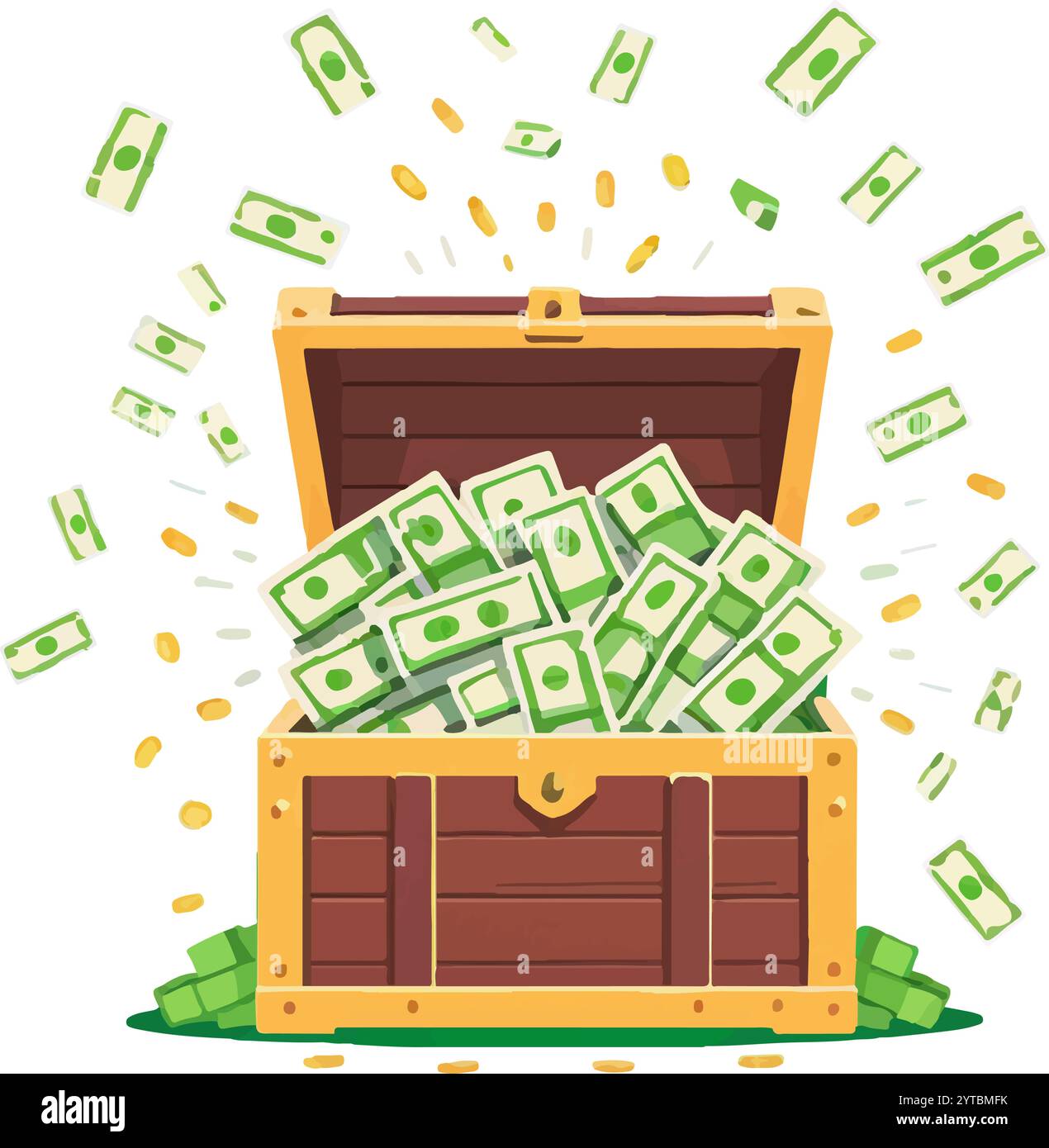 Money blast symbolizes financial success with an explosive display of ...