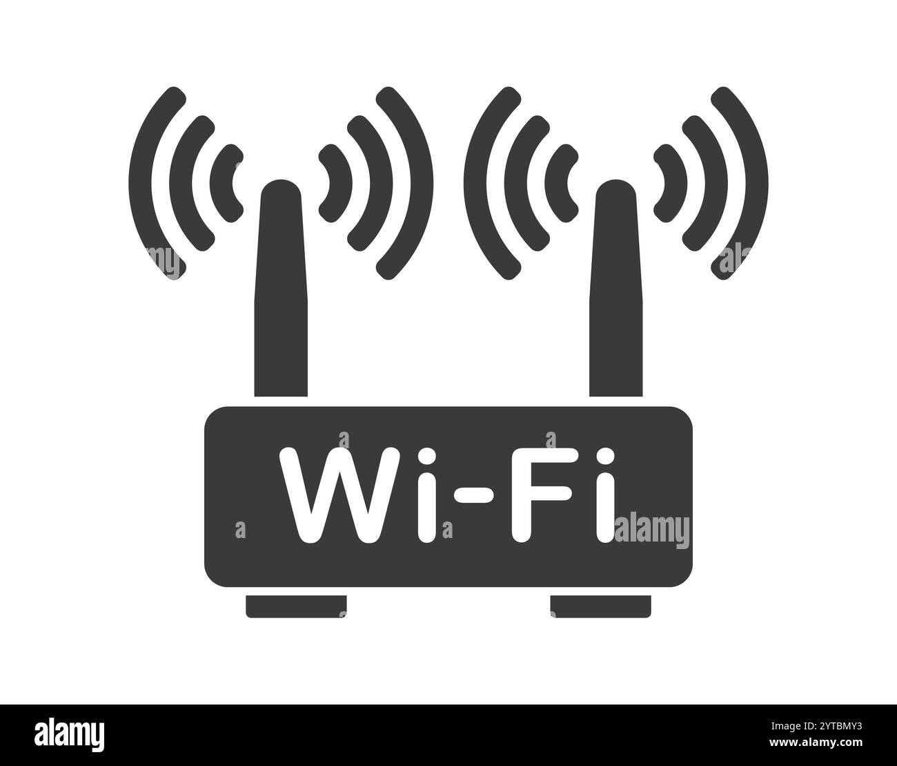 Wifi router icon symbol shape. Wlan modem sign logo silhouette. adsl ...