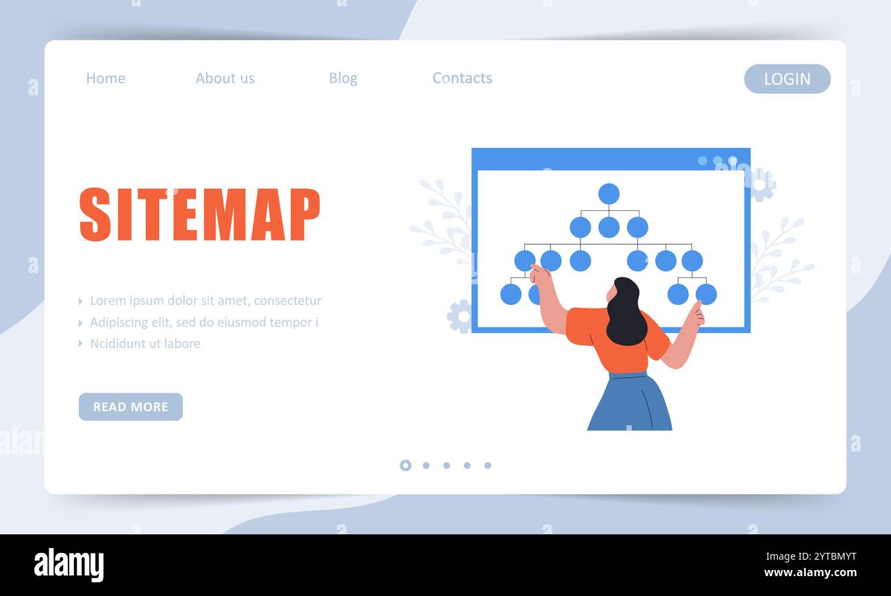 App flowchart site map vector template for hi-res stock photography and ...