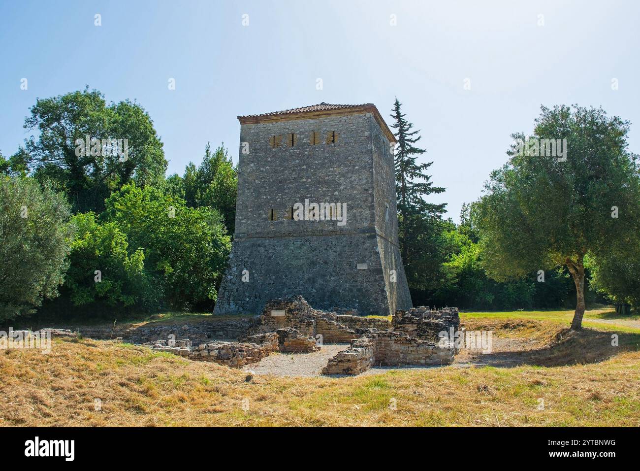 The 15th century Venetian Tower in Butrint Archaeological Park, Butrint ...