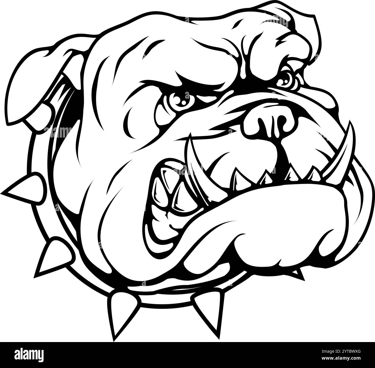 Bulldog Dog Mean Tough Mascot Stock Vector Image & Art - Alamy