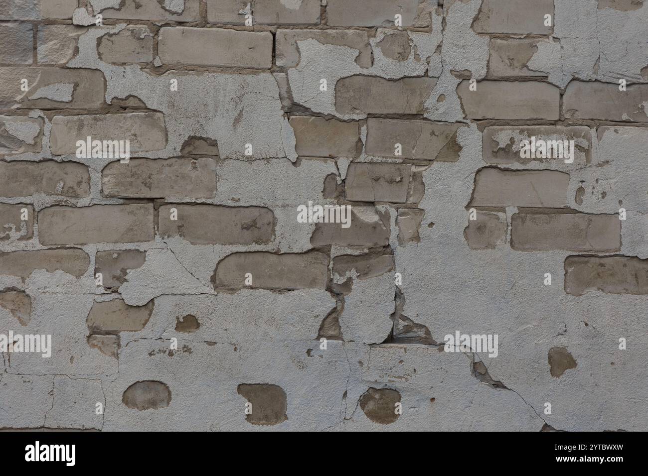 Old, broken brick wall texture. Abandoned, ruined building in Latvia ...