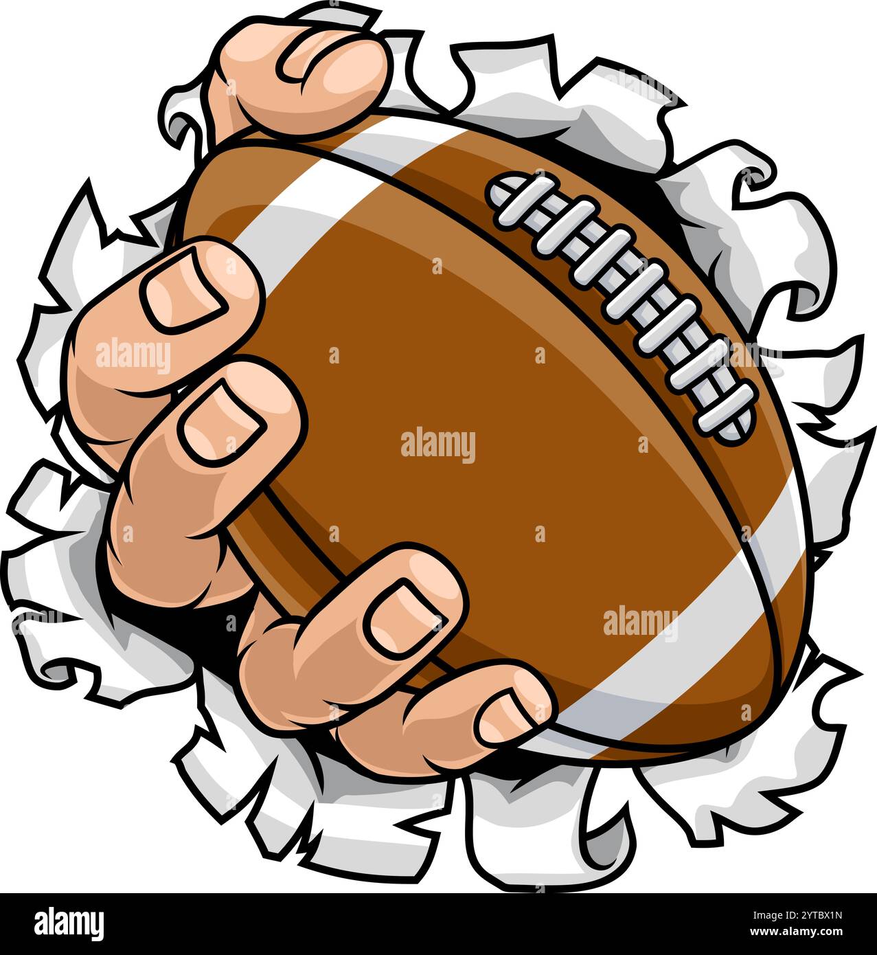 Football Ball Hand Tearing Background Stock Vector Image & Art - Alamy