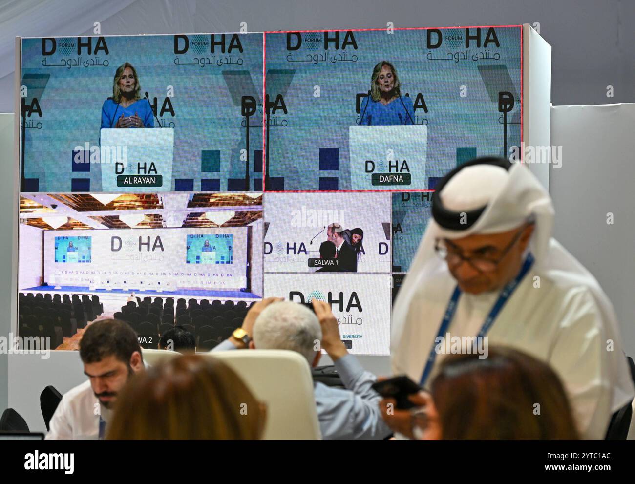 DOHA FORUM 2024 US First Lady Jill Biden speaks at the Opening session ...