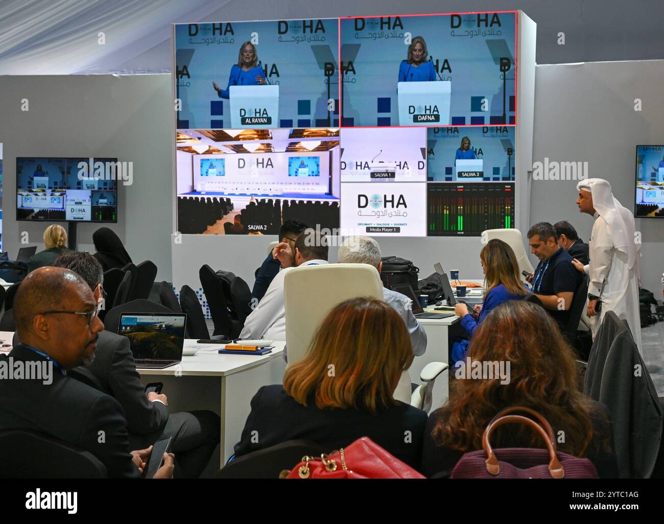 DOHA FORUM 2024 US First Lady Jill Biden speaks at the Opening session ...