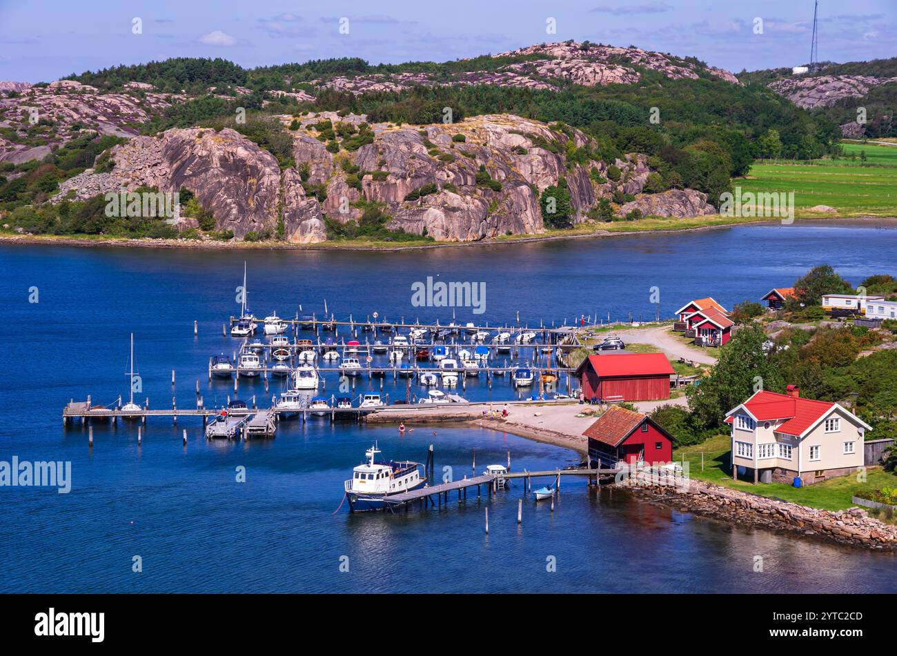 Coastal landscape and view over the archipelago, from Hornborgs ...