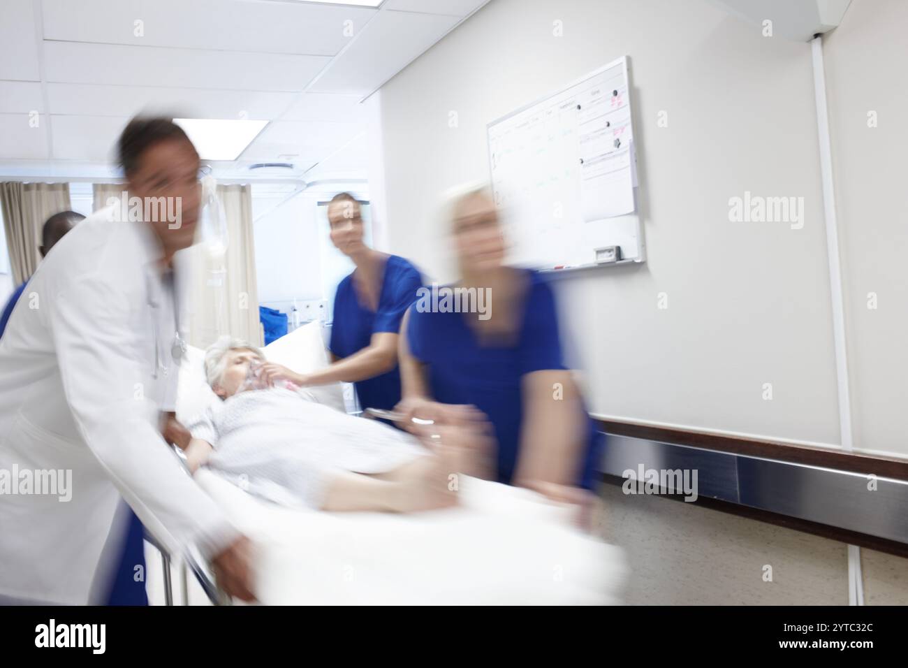 Doctor nurse running together hi-res stock photography and images - Alamy