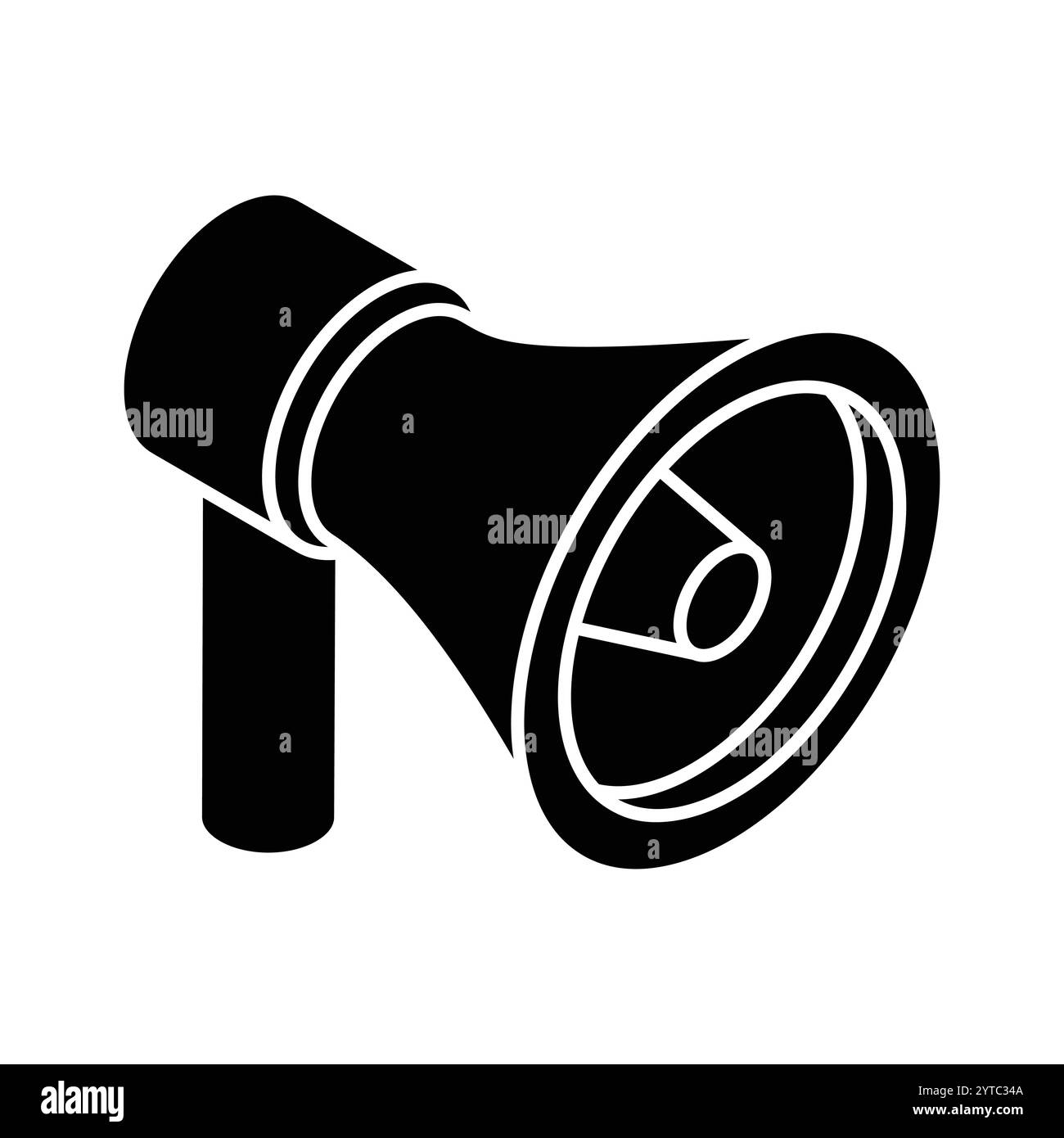 Grab this beautifully designed icon of megaphone in editable style, a ...