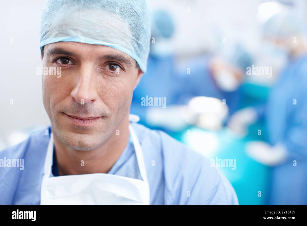 Medical, surgery and teamwork with man in theatre for doctors ...