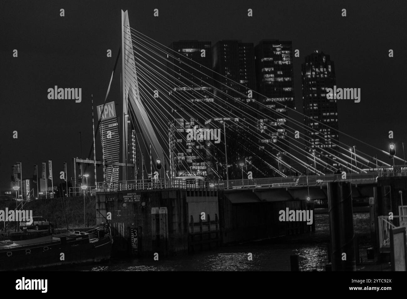 Rotterdam city at night Stock Photo - Alamy