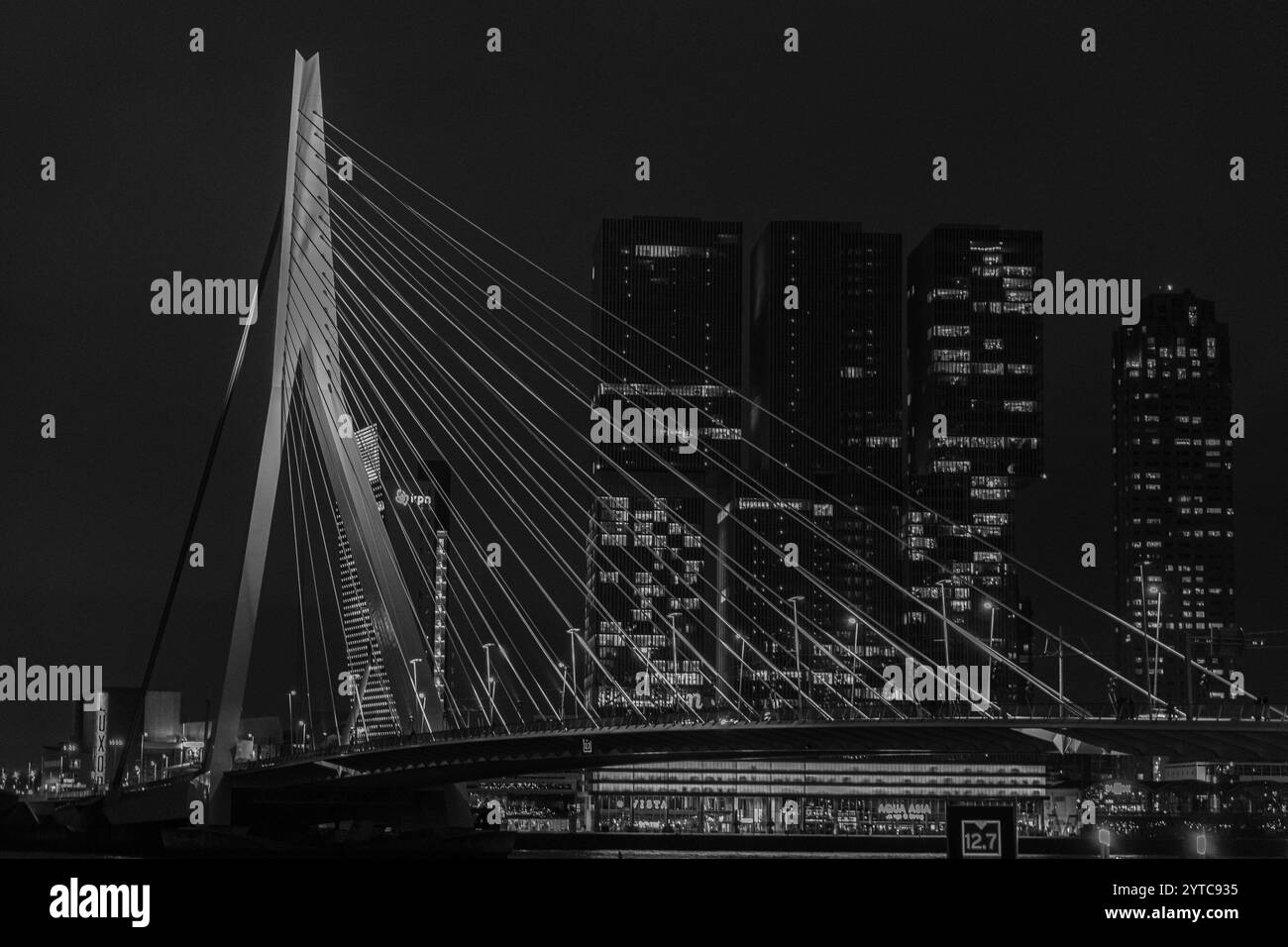 Rotterdam city at night Stock Photo - Alamy