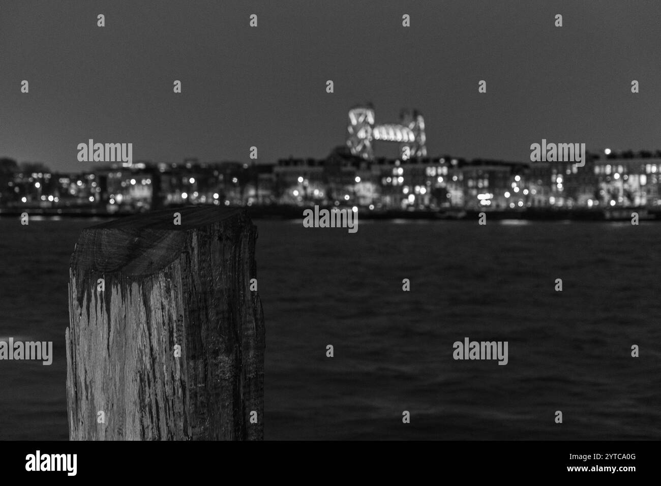 Rotterdam city at night Stock Photo - Alamy