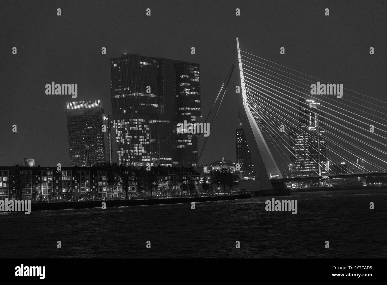 Rotterdam city at night Stock Photo - Alamy