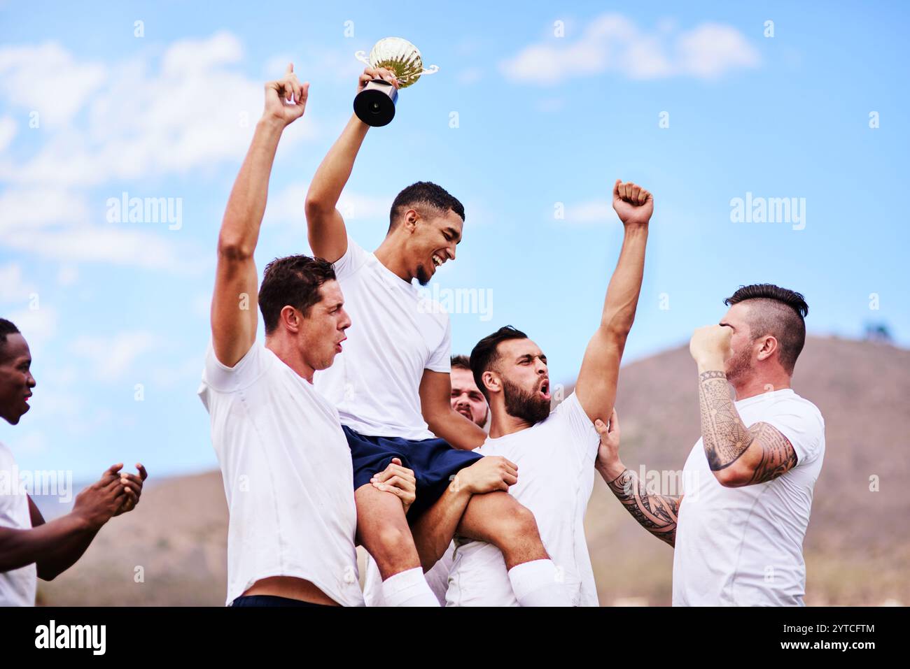 Celebration victory men sport hi-res stock photography and images - Alamy