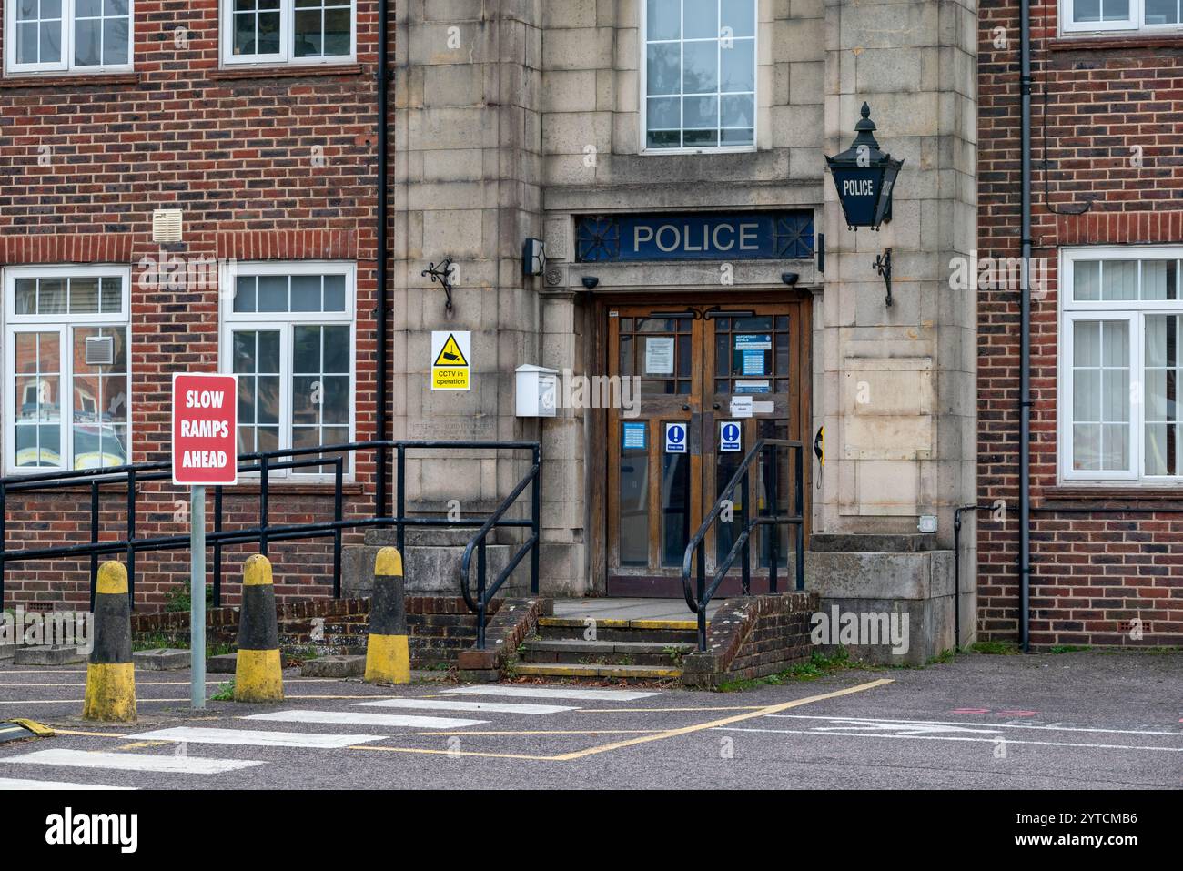 Front door and entrance to Chichester Police station. December 2024 ...