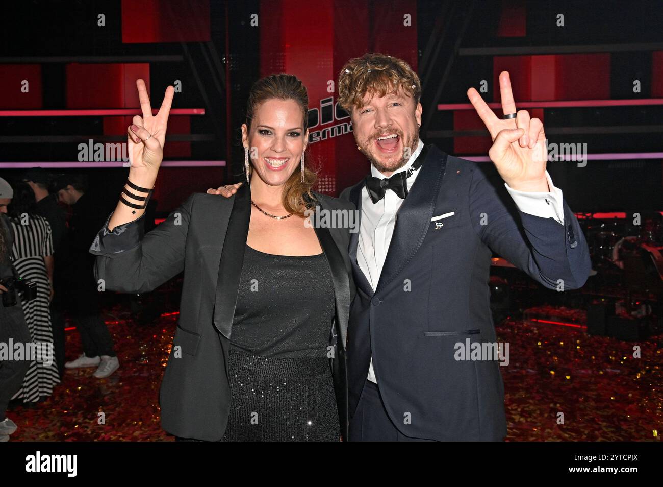 Jennifer Lynn und Samu Haber im Finale der 14. Staffel der Castingshow ...