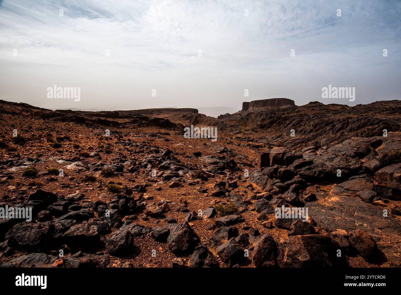 close up of rocks and rock formations among the peaks of the Moroccan ...