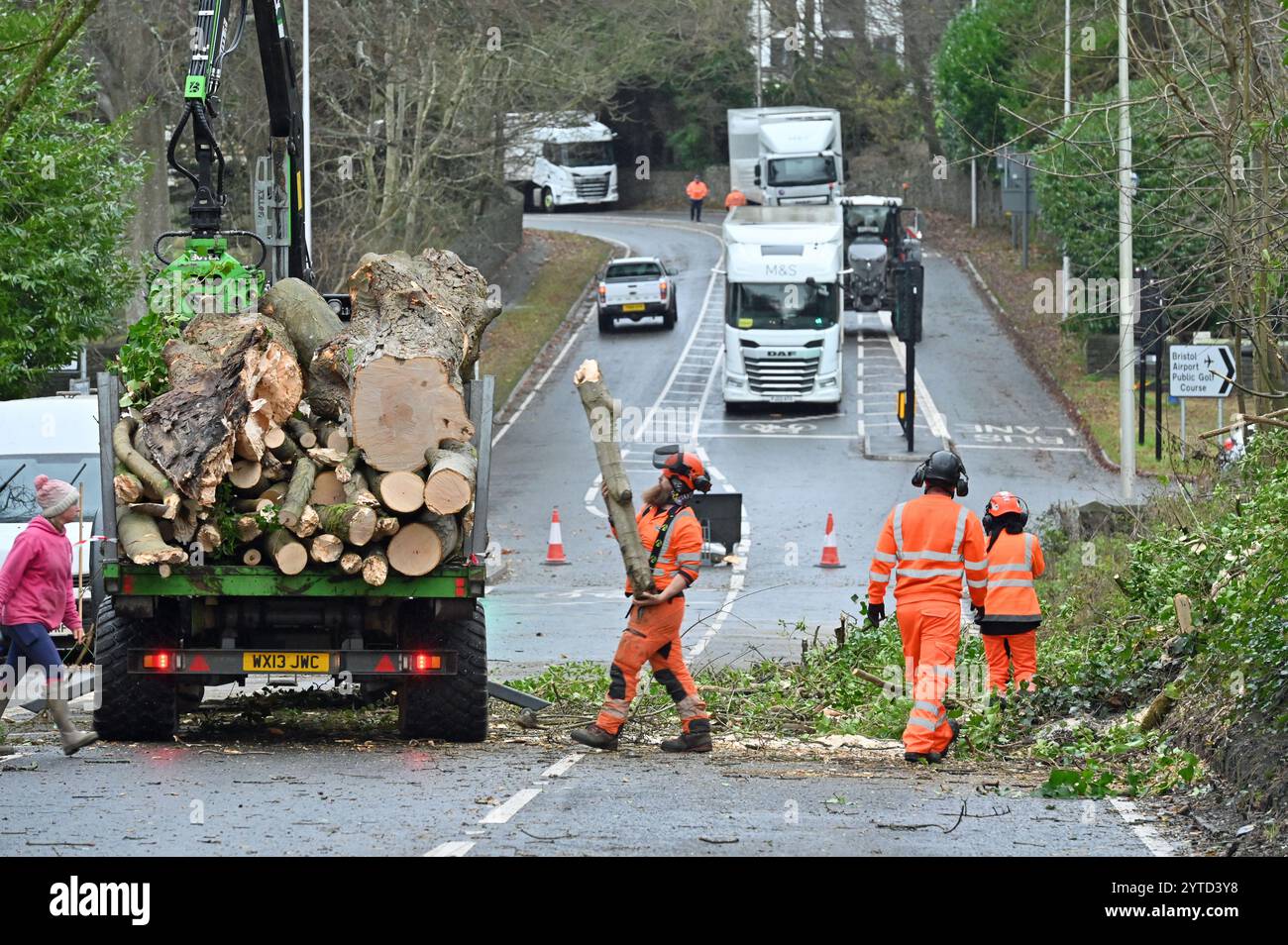 Lorry loading storm damaged trees hi-res stock photography and images ...