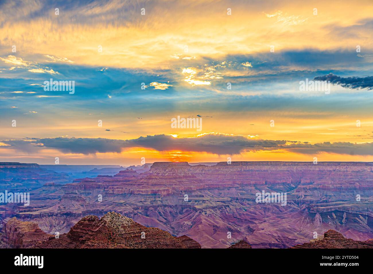 beautiful sunset at desert view point in the Great Canyon Stock Photo ...